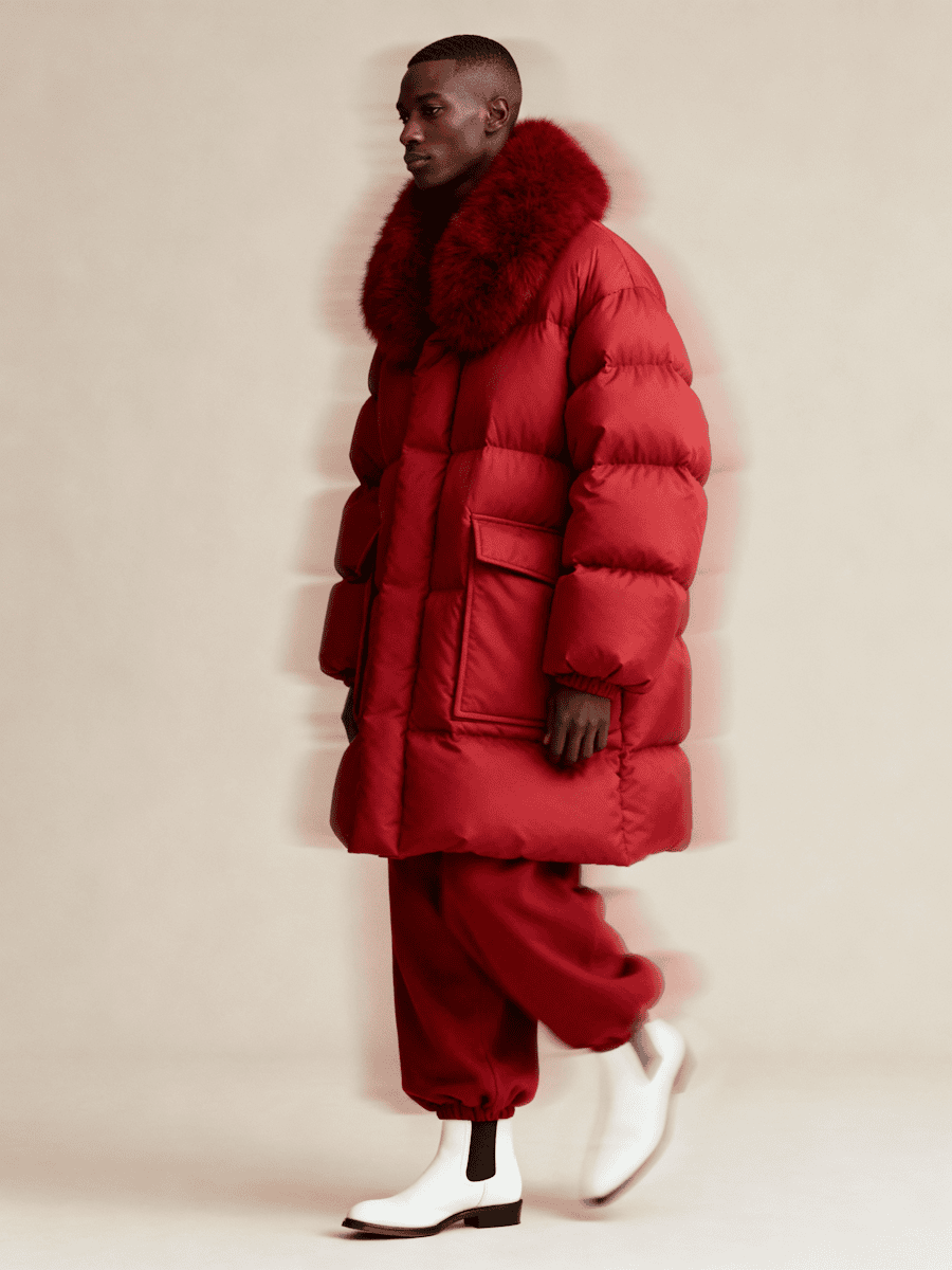 Red Puffer Fashion | Photography Inspiration - Desigeist | Desigeist